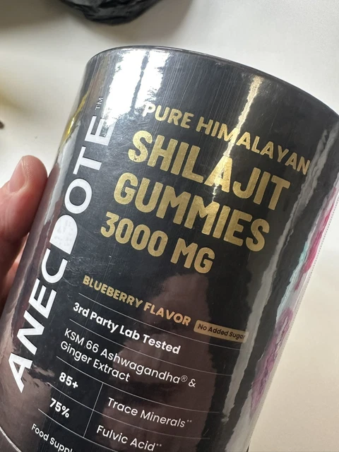 ANECDOTE PURE HIMALAYAN Shilajit Gummies 3000mg Boosts Energy & Stamina ...