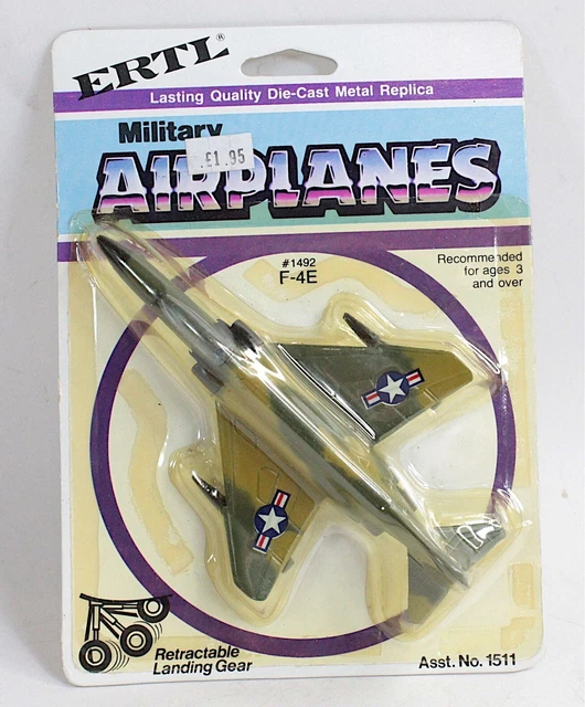 VINTAGE ERTL MILITARY Airplanes #1492 McDonnell F-4E plane USA diecast ...