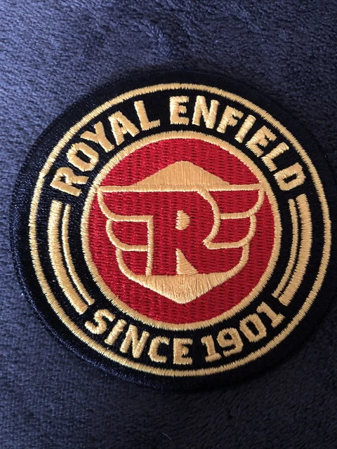 ROYAL ENFIELD CLASSIC Motorcycle Pair Of Embroidered Patch Uk Seller £3 ...