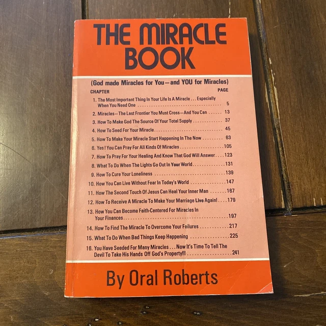 THE MIRACLE BOOK by Oral Roberts 1972 Vintage Paperback £15.81 ...