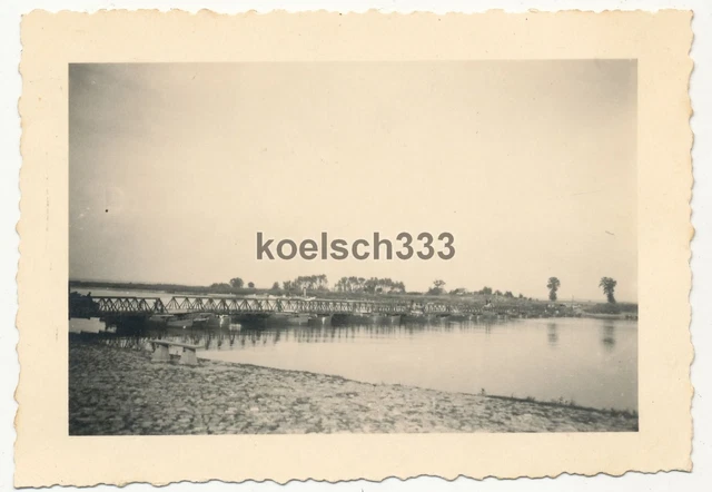 FOTO KRIEGSBRÜCKE ÜBER die Weichsel in Polen 1939 Wehrmacht ...