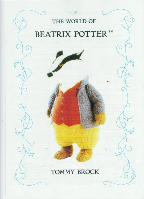 BEATRIX POTTER Tommy Brock (Badger ) Tdb Toy/Doll Knitting Pattern £14. ...