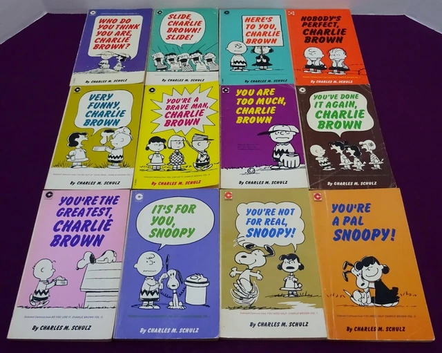 VINTAGE CHARLIE BROWN & Snoopy Peanuts 12 Books Set Bundle £29.95 ...