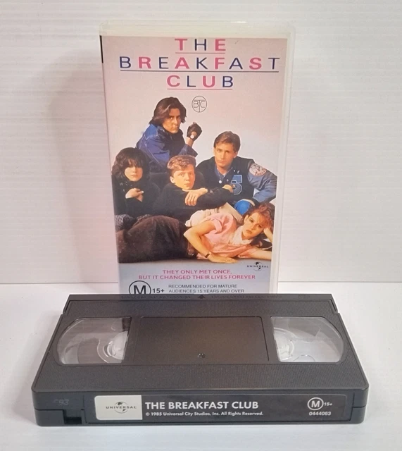 THE BREAKFAST CLUB VHS VIDEO TAPE (1985) JOHN HUGHES 1980s Classic ...