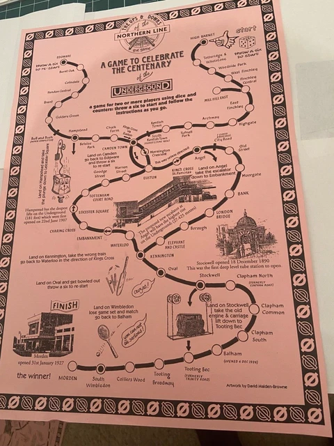 LONDON UNDERGROUND. THE Ups/Downs of the Northern Line Game. 1963 ...