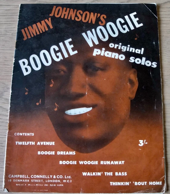 JIMMY JOHNSON BOOGIE Woogie Original Piano Solos Sheet Music Book (1943 ...