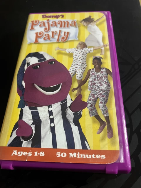 BARNEY’S PAJAMA PARTY VHS 2001 Video Tape Sing Along Songs Film Rare ...