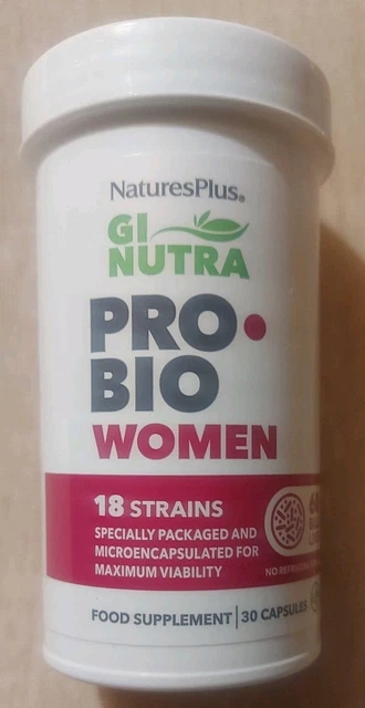 NATURE'S PLUS, GI Natural Probiotic Women, 60 Billion CFU, 30 Capsules ...