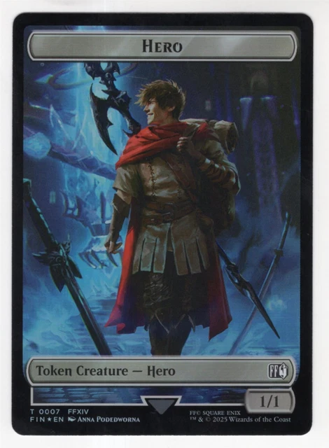 MTG FINAL FANTASY Double Sided Foil Token 7/16 Hero & Bird £1.99 ...