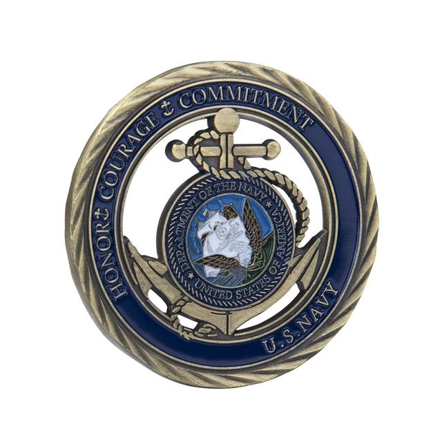 US NAVY CORE Values USN Challenge Coin Naval Collectible Sailor us-navy-core-values-usn-challenge-coin-naval-collectible-sailor