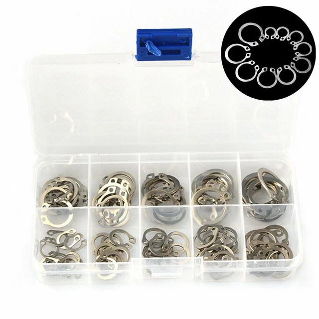 304 STAINLESS STEEL External Circlip Retaining Ring Assortment 8-18mm ...