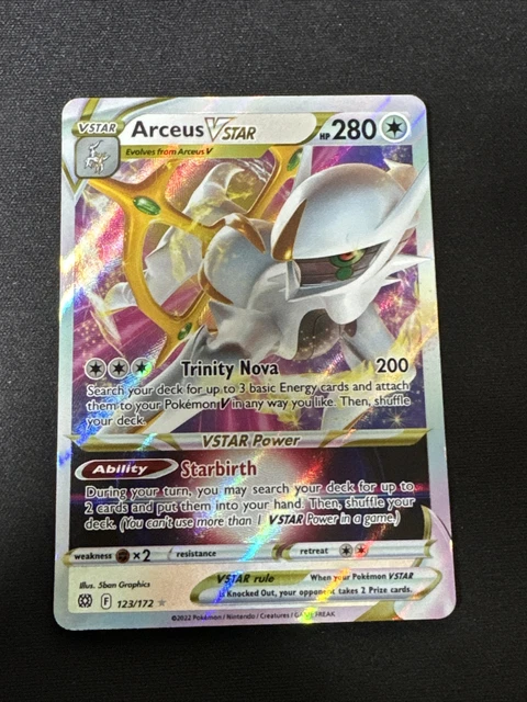 POKÉMON TCG ARCEUS Vstar Sword & Shield Mfg: Brilliant Stars 123/172 ...