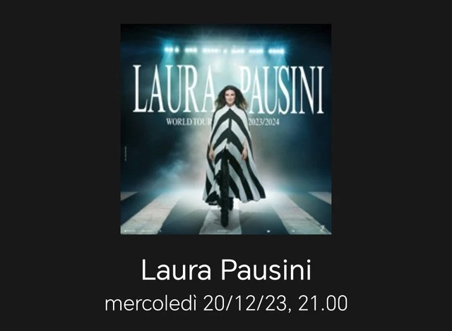 BIGLIETTI CONCERTO LAURA Pausini 20/12/2023 Mantova EUR 119,00 ...