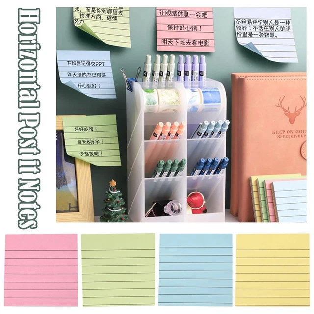 LINED STICKY NOTES 3x3in 100/400 Sheets Self Stick Notes NEW U3 $2.54 ...