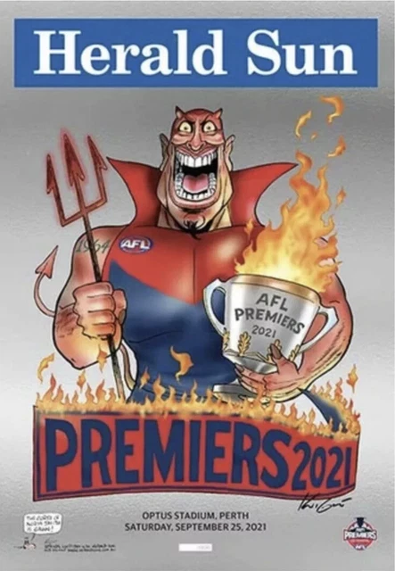 2021 MARK KNIGHT Foil Limited Edition Premiership Poster Melbourne ...
