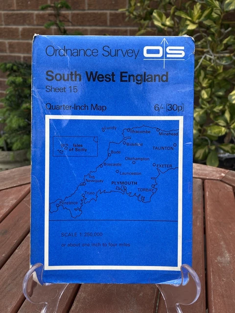 PRE-OWNED OS QUARTER Inch Map - South West England - Sheet 15- c1969 £3 ...