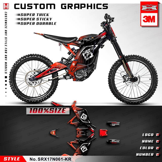 SURRON DECO GRAPHICS Motocross Sticker Kit for Sur-Ron Light Bee X ...