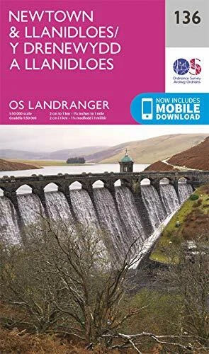 OS LANDRANGER MAP 136 Newtown & Llanidloes (OS Landranger) Par Ordnance ...