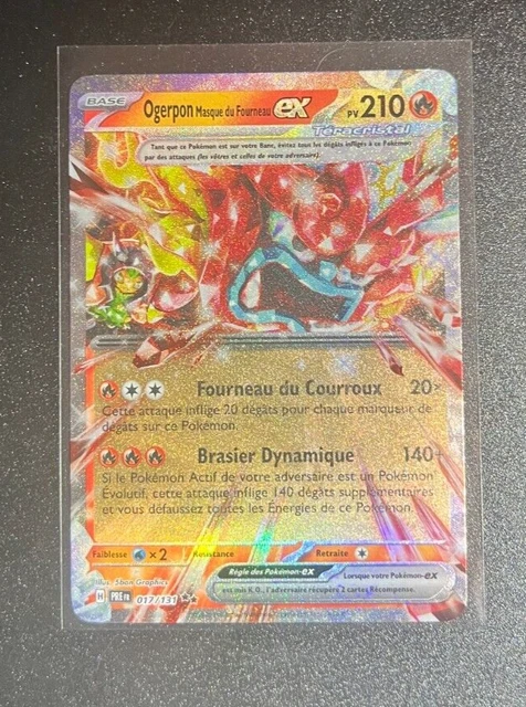 CARTE POKÉMON OGERPON MASQUE DU FOURNEAU EX 017/131 EV8.5 NEUF FR EUR 3,00 - PicClick FR