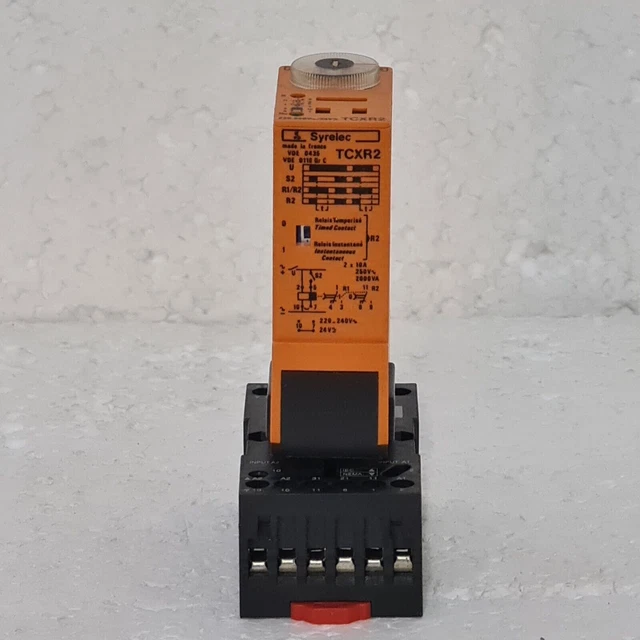 SYRELEC TCXR2 TIME Delay Relay + Schneider RUZC3M £71.22 - PicClick UK