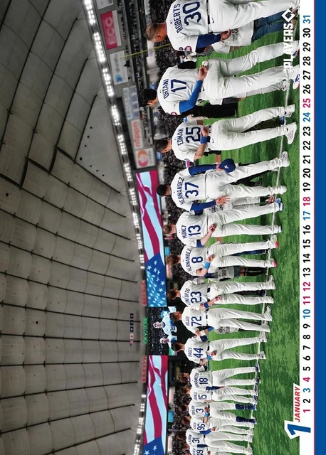 DESK CALENDAR 2026 Los Angeles Dodgers by Ensky Japan 160×210mm 25 ...