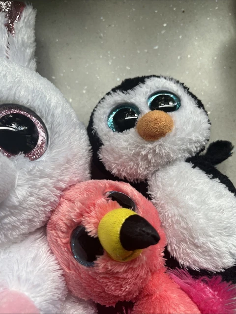 TY PLUSH TEDDIES X5, Rabbit, Tiger, Flamingo, And Penguin £1.17 ...
