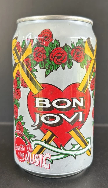 VINTAGE COCA-COLA CAN Limited Edition Bon Jovi Collectible German Soda ...