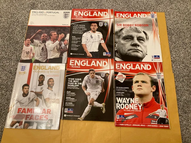 JOB LOT OF 6 England Home International Programmes 2002 - 2013. £4.00 ...
