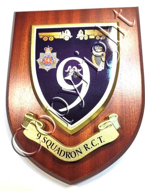 9 SQN RCT Royal Corps Of Transport Hand Made In Uk Regimental Wall ...