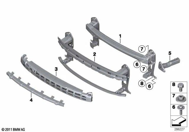 MINI GENUINE FRONT Bumper Carrier Car Replacement Spare Part ...