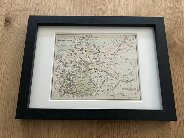 ANTIQUE MAP OF the German Empire - Dated 1887 - Newly Framed & Mounted ...