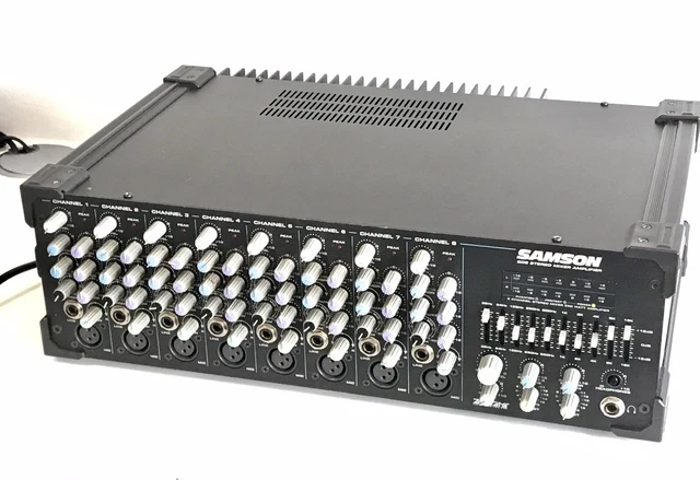 SAMSON SD8 STEREO Mixer Amplifier 500w Tested & Fully Working Carry ...