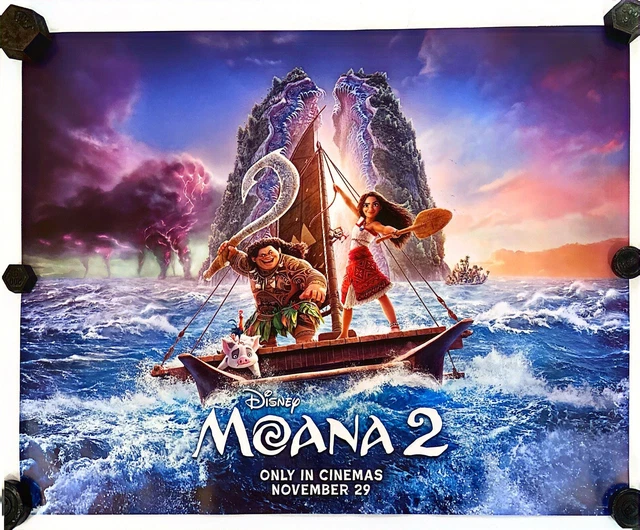 MOANA 2 DIFFERENT Quad Movie Cinema Poster (30x40") Original and ...