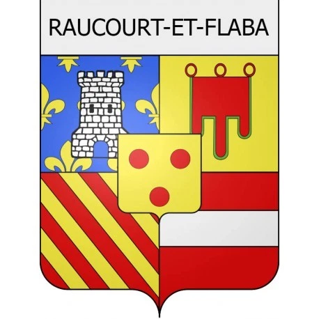 RAUCOURT-ET-FLABA 08 VILLE Stickers blason autocollant adhésif Taille ...