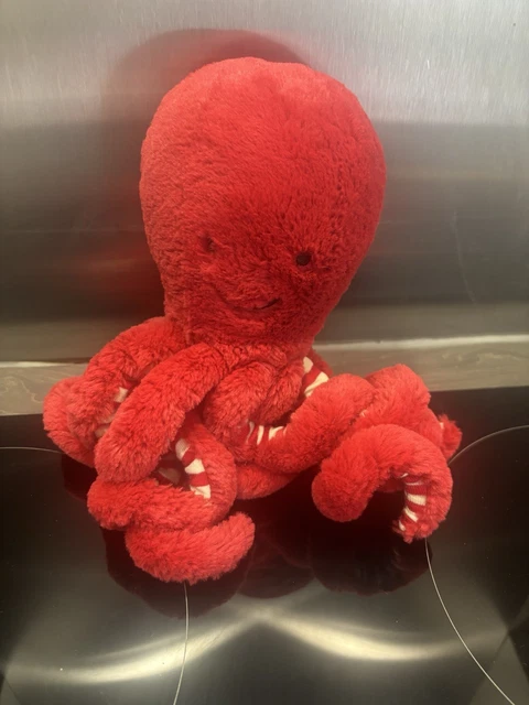 JELLYCAT ODELL OCTOPUS Plush Toy medium , Dusky Brick Red £30.84 - PicClick UK