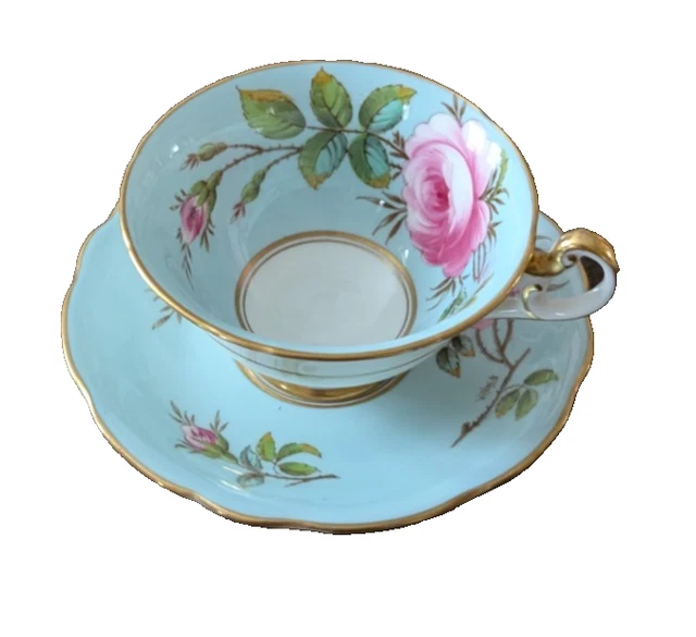 FOLEY FINE BONE China Cup and Saucer Large Red Rose $25.00 - PicClick CA