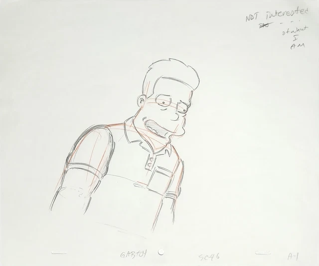 SIMPSONS ANIMATION PRODUCTION Cel Drawing: 3905 $90.00 - PicClick AU