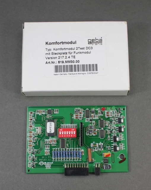 GEBA TRONIC KOMFORTMODUL 2 Test DC3 mit Steckplatz für Funkmodul EUR 99 ...