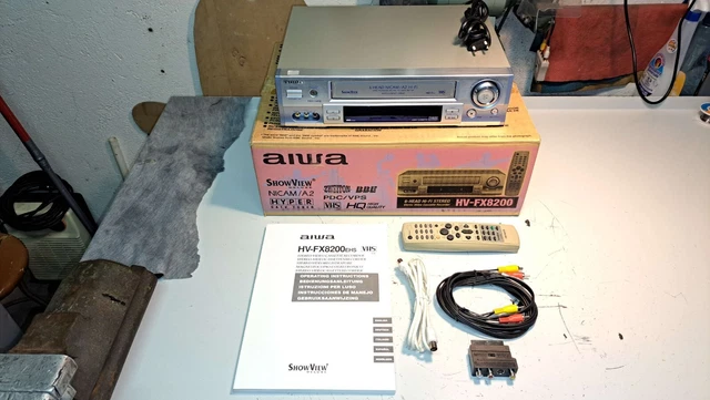 VIDEOREGISTRATORE VHS AIWA FX8200 vcr 6 testine HiFi Stereo COME NUOVO ...