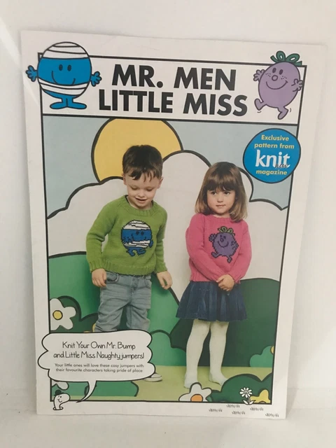 MR MEN/LITTLE MISS Jumper Knitting Patterns - Mr Bump & Little Miss ...