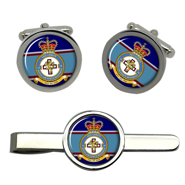 RAF REGIMENT 34 Squadron Gemelli E Fermacravatta Set EUR 42,58 ...