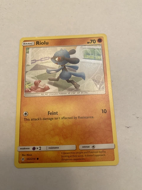POKEMON TRADING CARD Basic Riolu HP70 Feint 102/214 $1.25 - PicClick