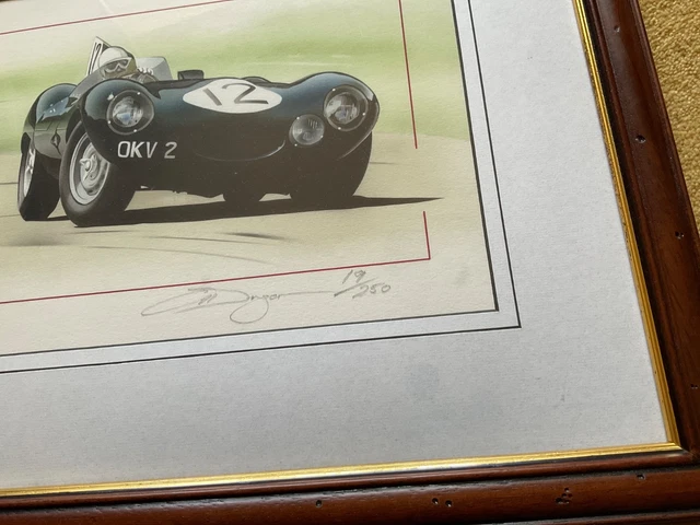 JAGUAR D TYPE by Christopher Dugan Limited Edition & signed by artist ...