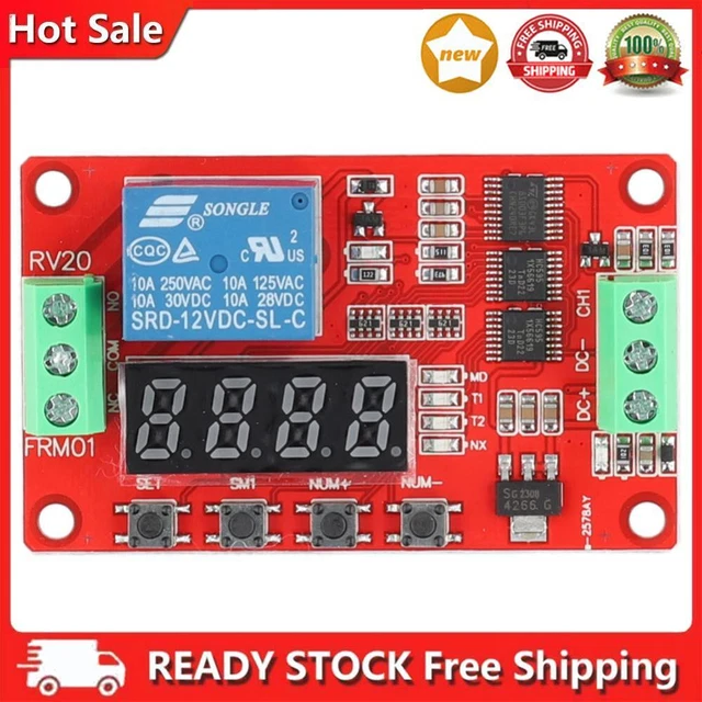 FRM01 MULTIFUNCTION 1CH Loop Delay Self-Locking Timing Board Relay Timer Module £6.95 - PicClick UK