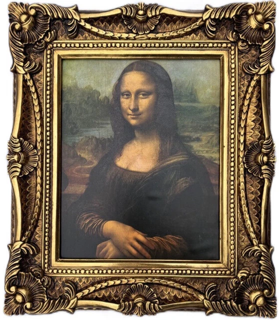 CUADRO MONA LISA Cuadro Con Marco Barroco Aspecto Antiguo 73x63CM Oro ...