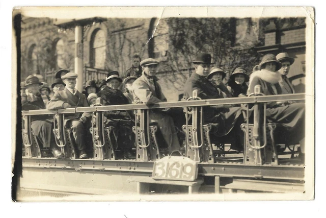 BLACKPOOL 1924 OPEN TOP "TOASTRACK" TRAM - RP Postcard unposted EUR 1 ...