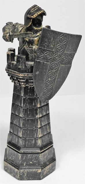 DEAGOSTINI HARRY POTTER WIZARD CHESS KNIGHT ON TOWER BLACK / GOLD ROOK ...