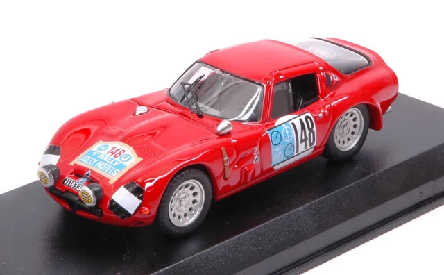 MINIATURE VOITURE RALLY Diecast Best Model ALFA ROMEO TZ2 Auto 1:43 Modélisme EUR 70,38 ...