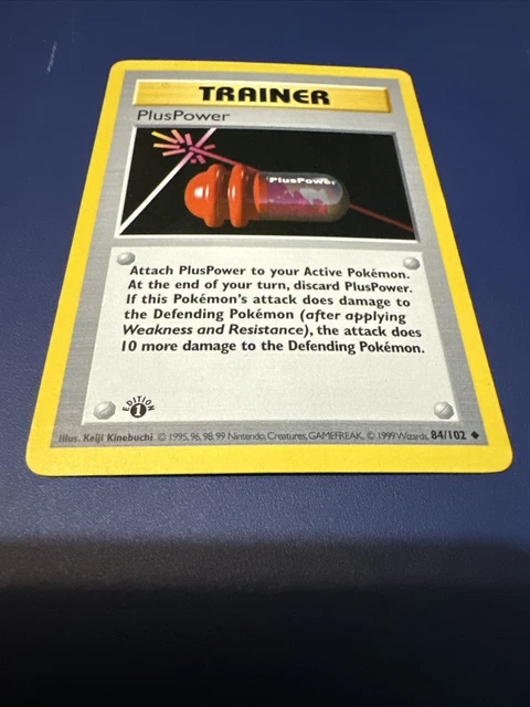 POKÉMON TCG PLUSPOWER Base Set 84/102 Regular 1st Edition Uncommon NM ...