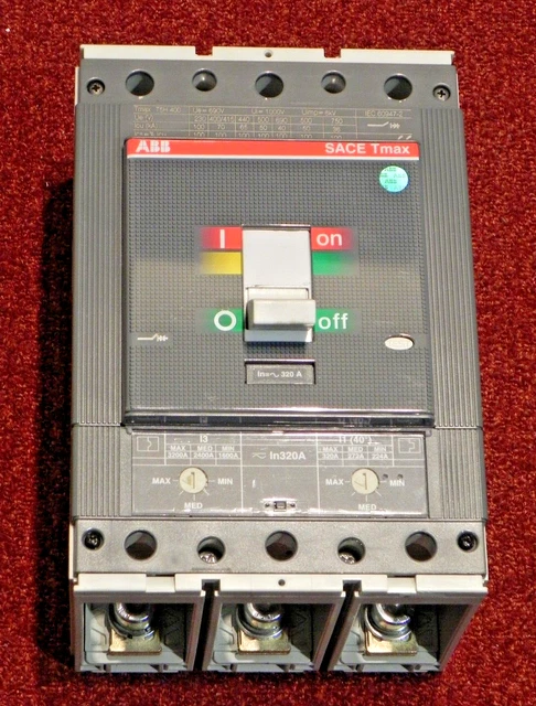 ABB SACE TMAX T5H 400 FRAME 320 AMP TRIP 3 POLE CIRCUIT BREAKER 50-60 ...